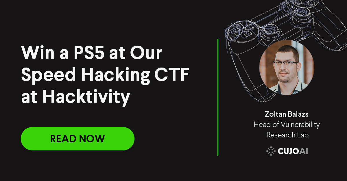 Win a PS5 at Our Speed Hacking CTF @ Hacktivity - CUJO AI